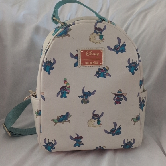 Loungefly | Bags | Loungefly Cream And Blue Mini Backpack With Stitch ...